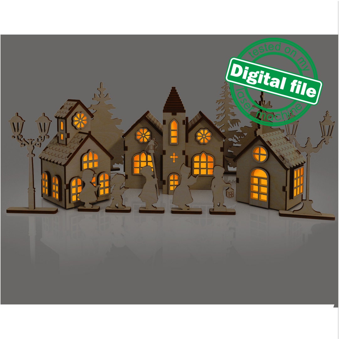 DXF SVG Files for Laser Big Christmas Set 13 Different - Etsy