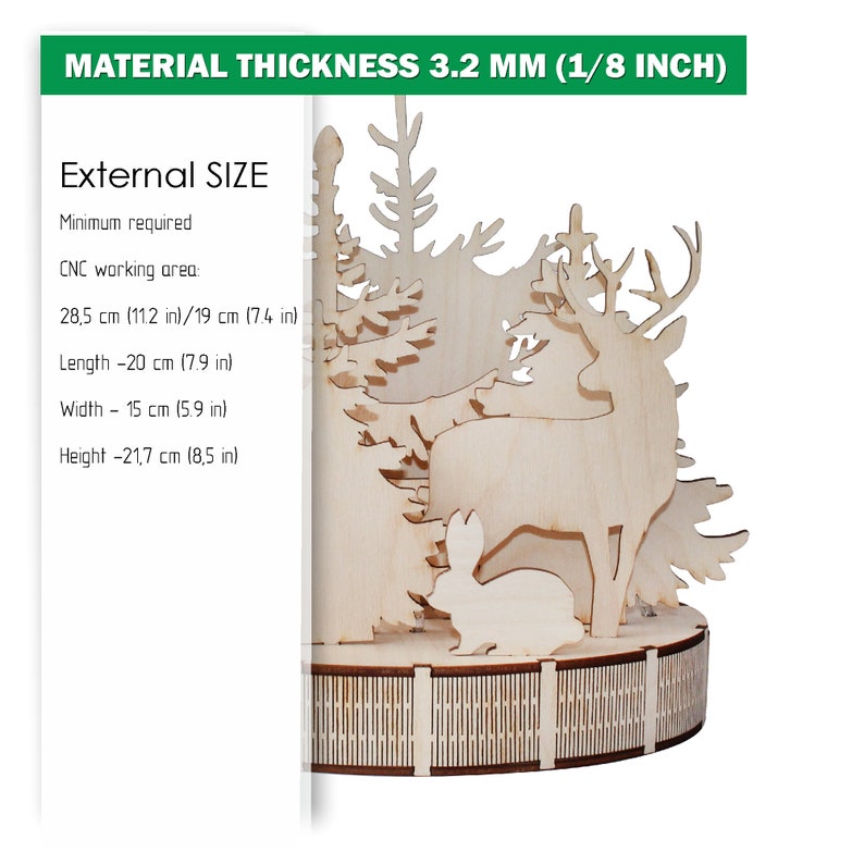 DXF File for Laser Woodland Winter Christmas Decoration - Etsy