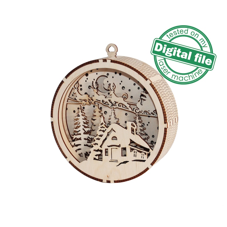 DXF SVG Files for Laser Gift Box and Light-up 3D Christmas - Etsy