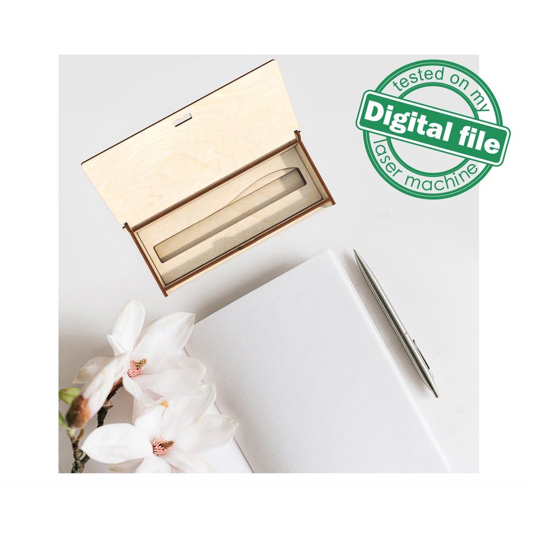 DXF, SVG Files for Laser Wooden Pencil Case, Pen Storage Box, Vector ...