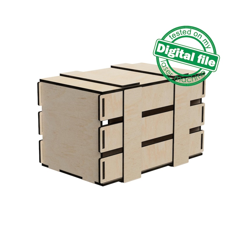 DXF SVG Files for Laser Slatted Box Wooden Mailbox - Etsy