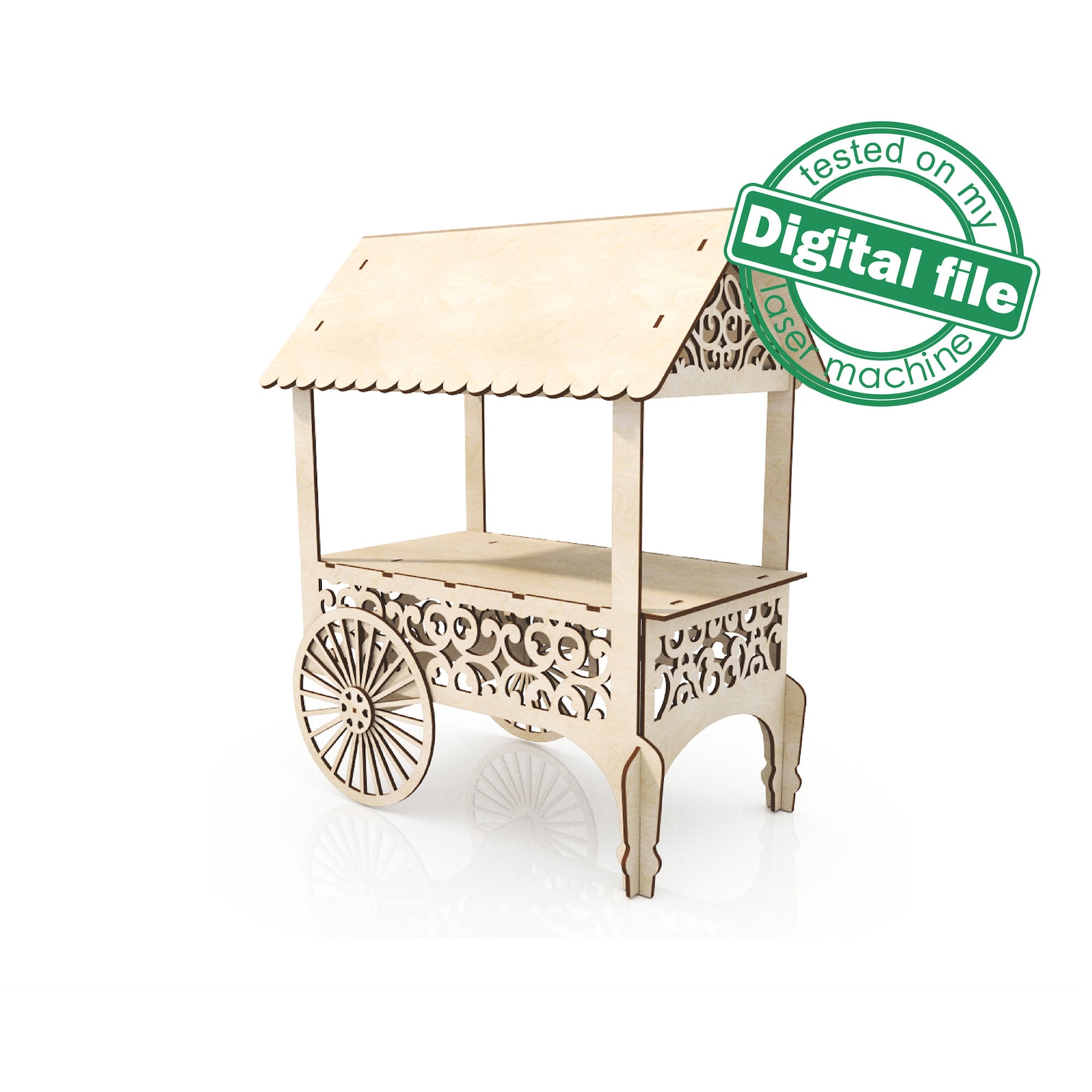 DXF, SVG Files for Laser Candy Cart, Candy Bar Stand, Vector Project ...