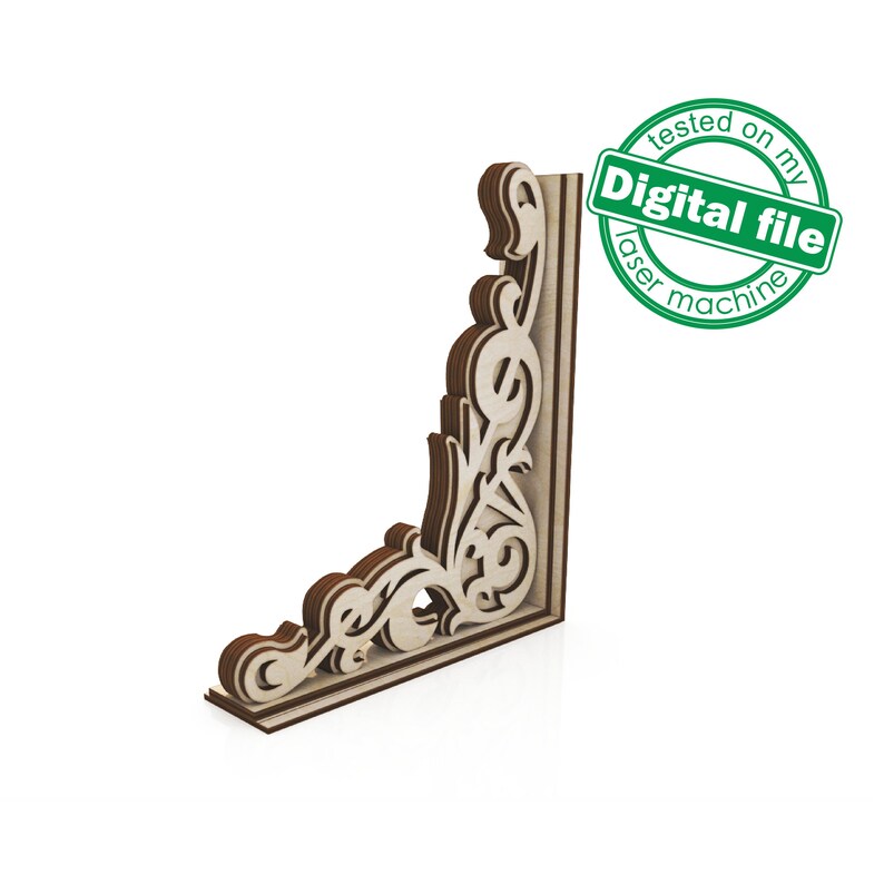 DXF, SVG Files for Laser Decorative Rustic Corbel, Home Decor, Vector ...