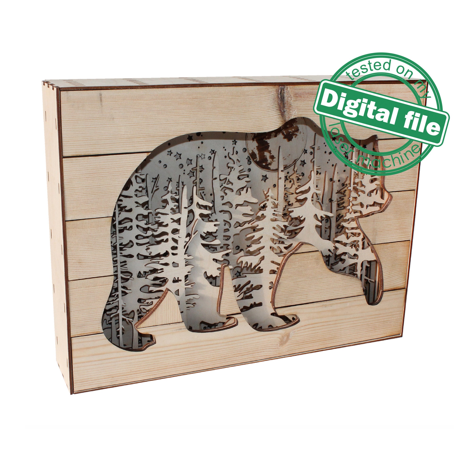 DXF SVG Files for 3D Laser Cut Large Wood Shadow Box - Etsy