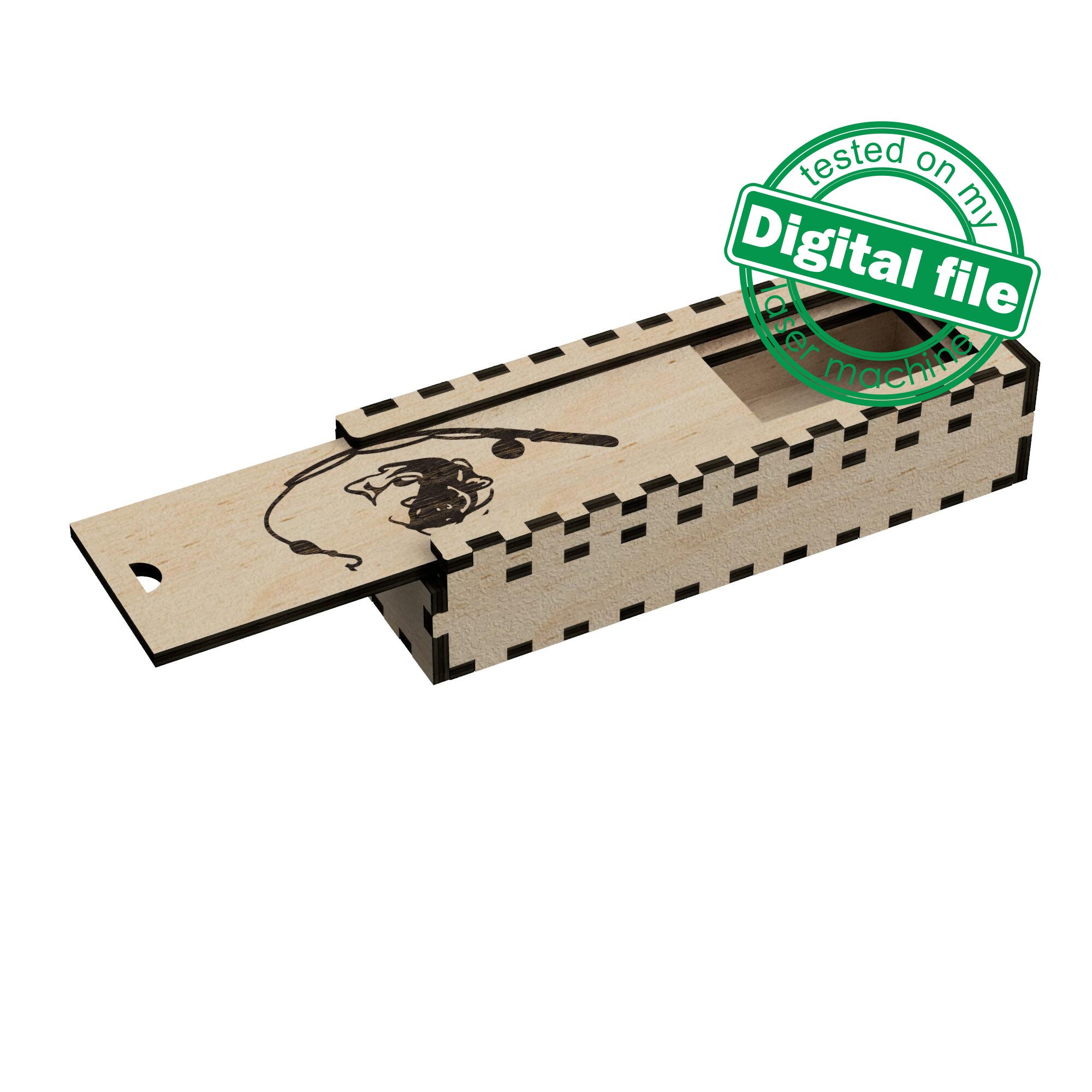Laser Cut Fishing Hook Box SVG DXF: Engraved Fisherman Gift (digital ...