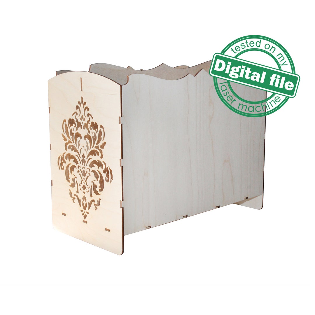 DXF, SVG Files for Laser Magazine Holder, Storage Paper, Home Office ...