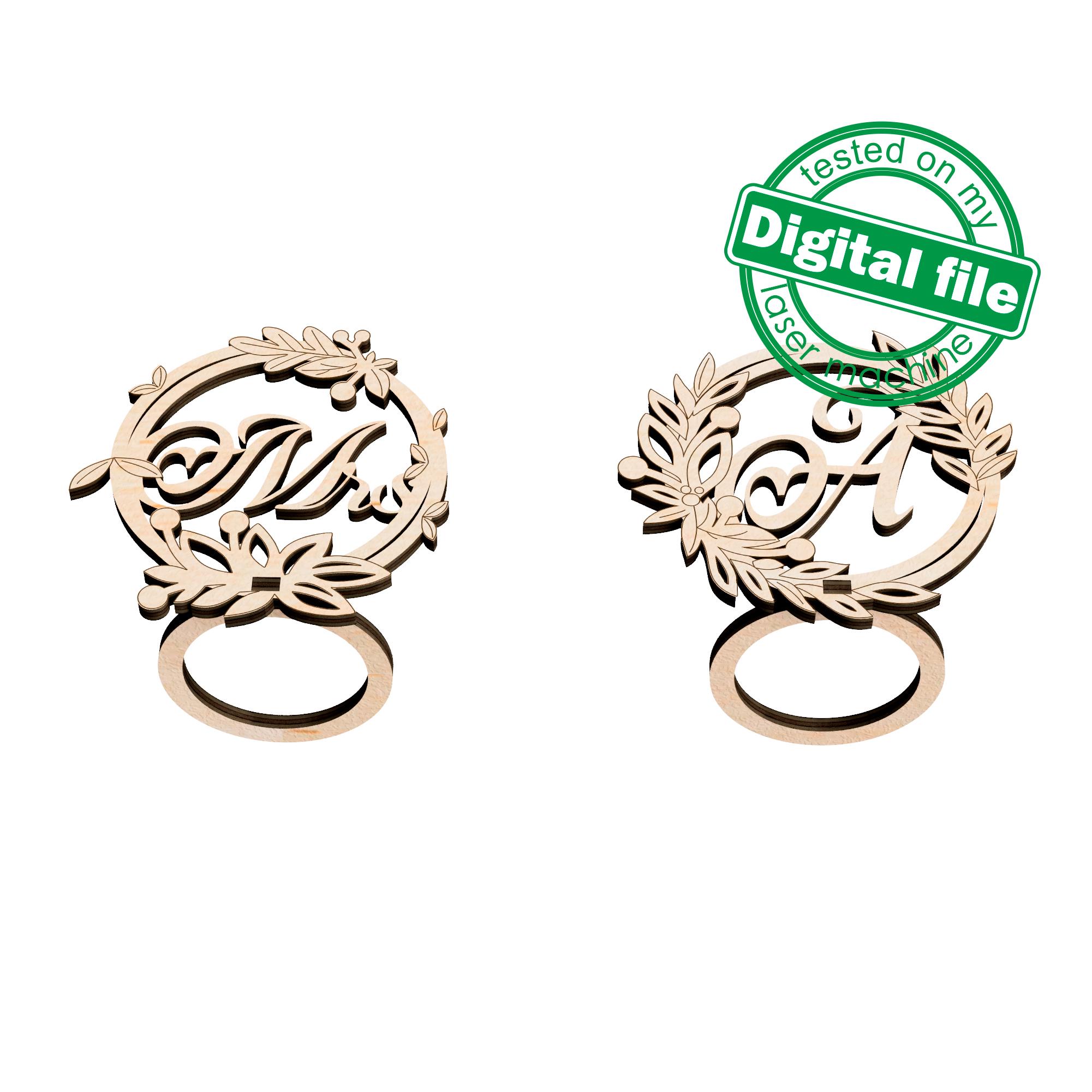 6 Designs Napkin Rings Svg Dxf Pdf Ai Cdr Formats, Laser Cut, Engraving ...