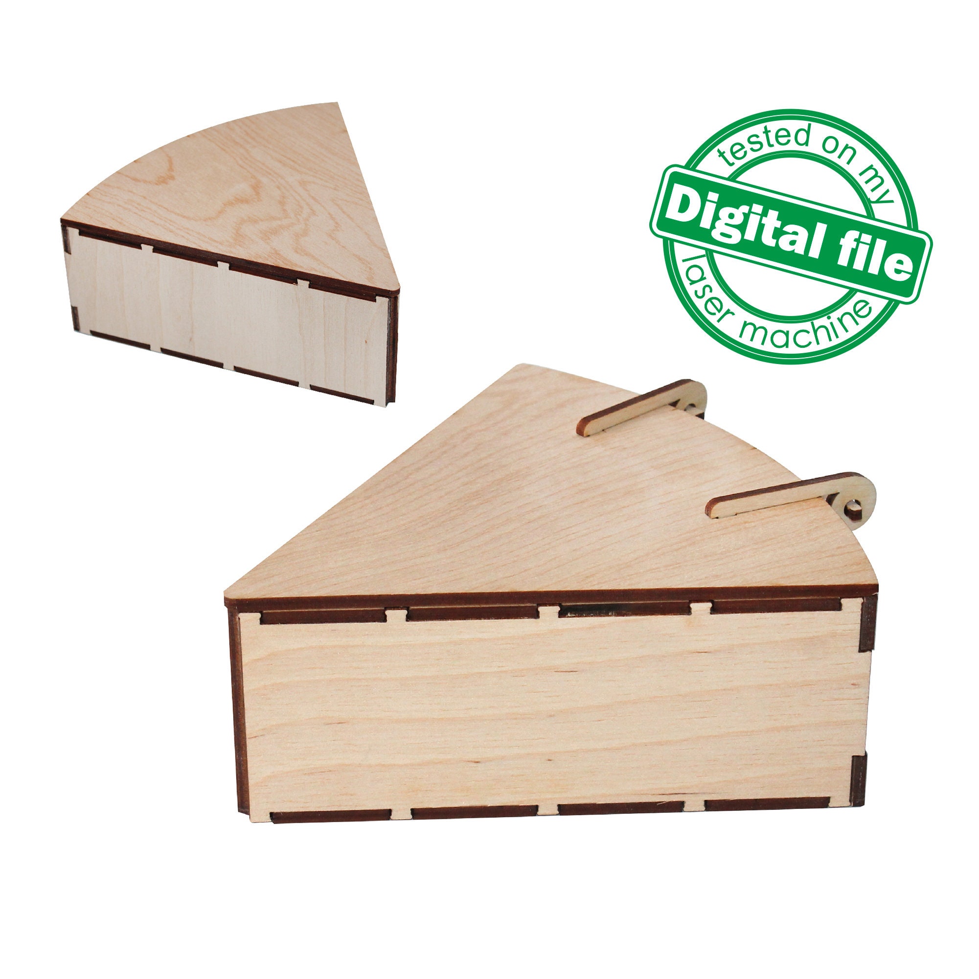 DXF SVG Files for Laser Triangle Wooden Box Piece of Cheese - Etsy