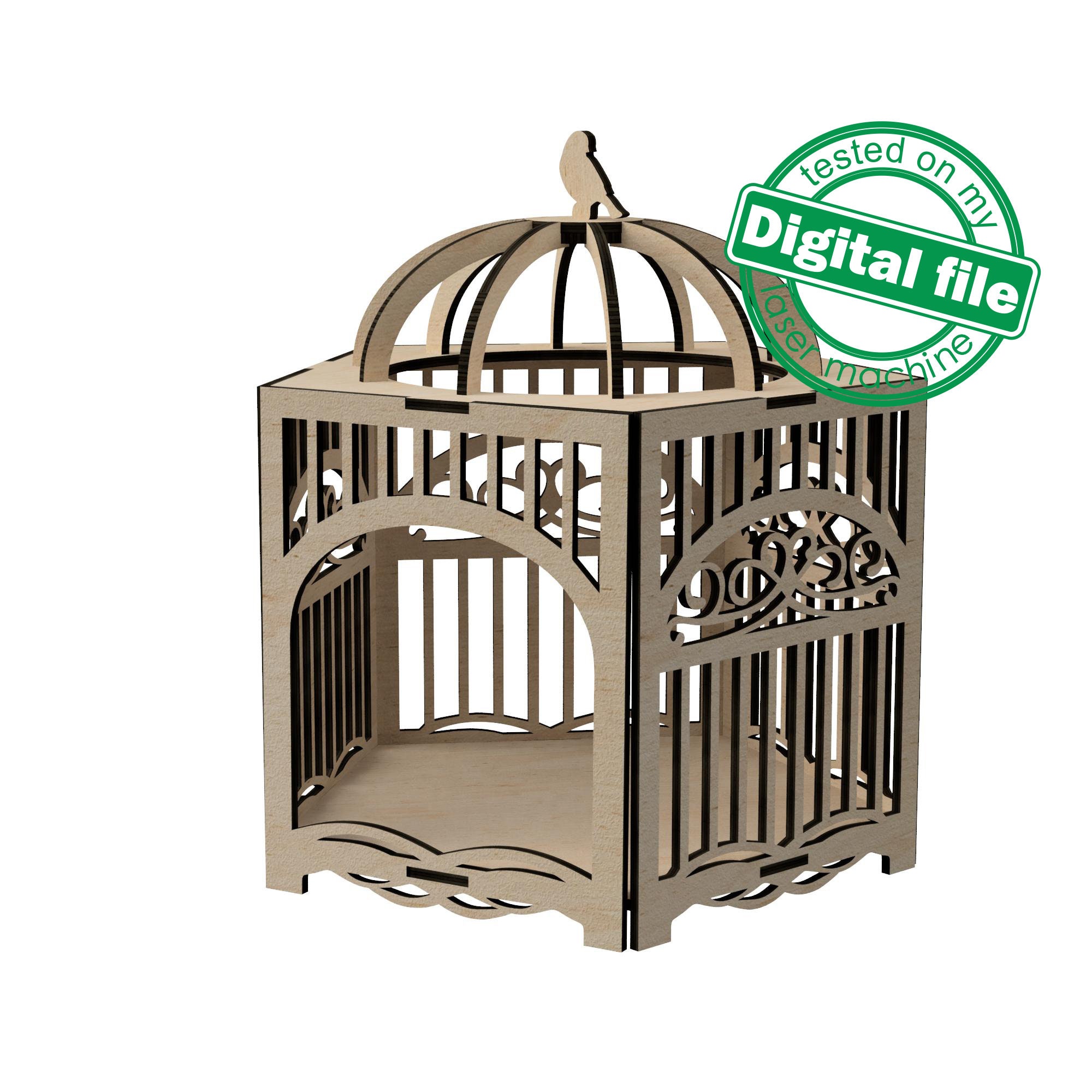 DXF SVG Files for Laser Decorative French Wooden Bird Cage - Etsy