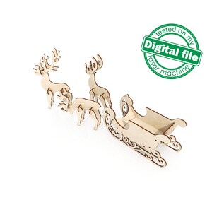 DXF, SVG Files for Laser Sleigh for Decor Inside the House or Outside ...