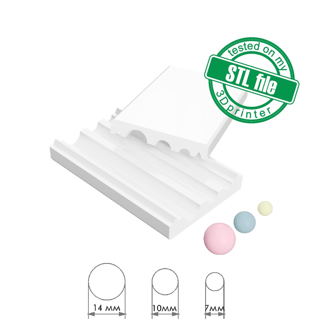 Digital STL File for 3D Printing Polymer Clay Round Bead - Etsy