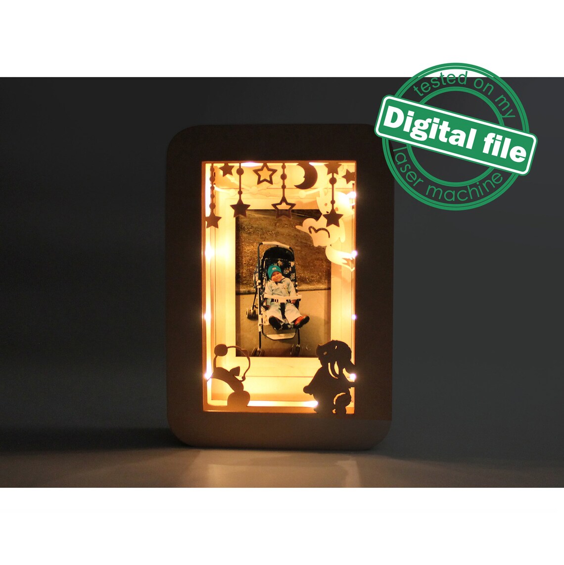 DXF SVG Files for Laser Light Box Kids Photo Frame Photo - Etsy