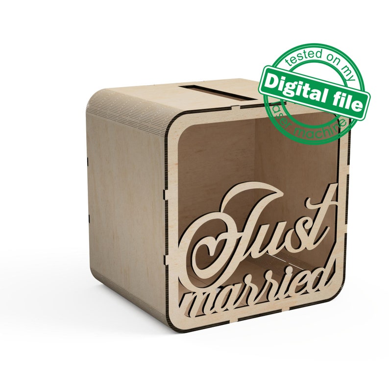 DXF SVG Files for Laser Personalized Wedding Card Box Box | Etsy