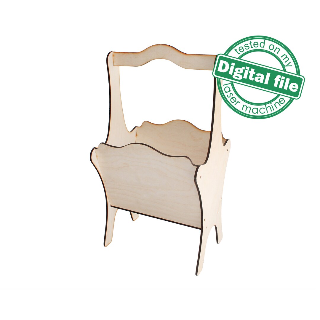 DXF, SVG Files for Laser Large Wooden Magazine Rack, Vintage Magazine ...