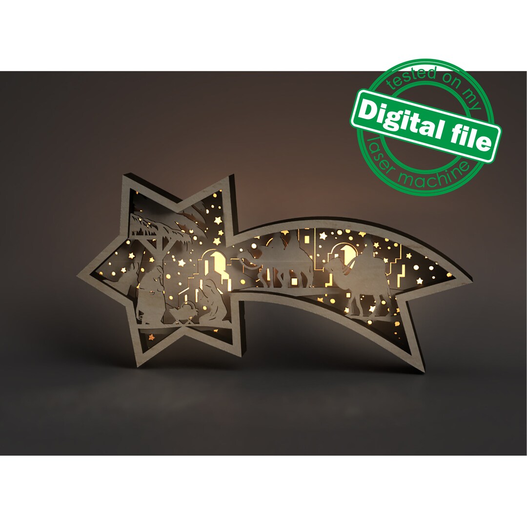 Fichiers DXF SVG pour étoile de Bethléem lumineuse laser - Etsy France