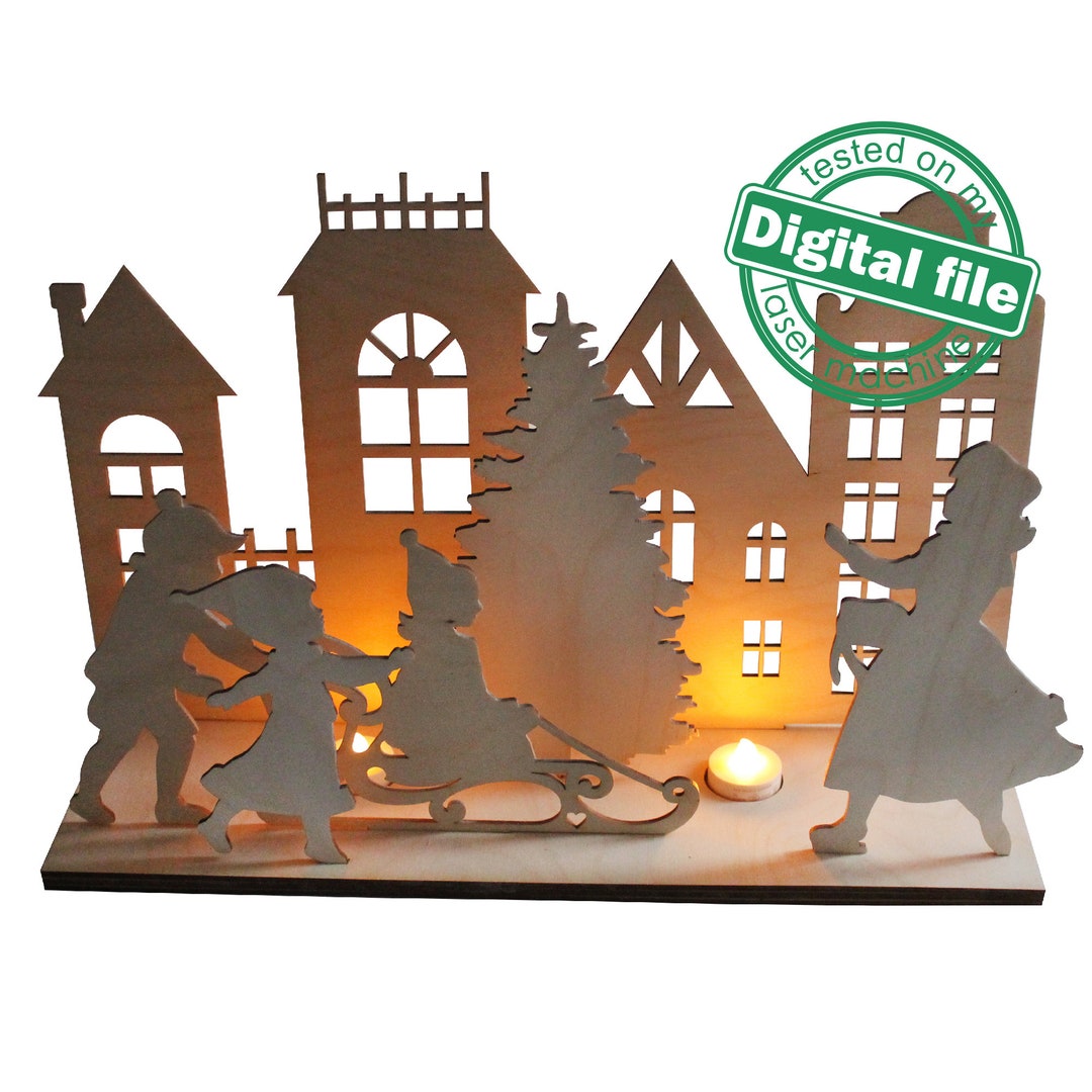 DXF, SVG Files for Laser Tea Candle Holders, Centerpiece, Light-up ...