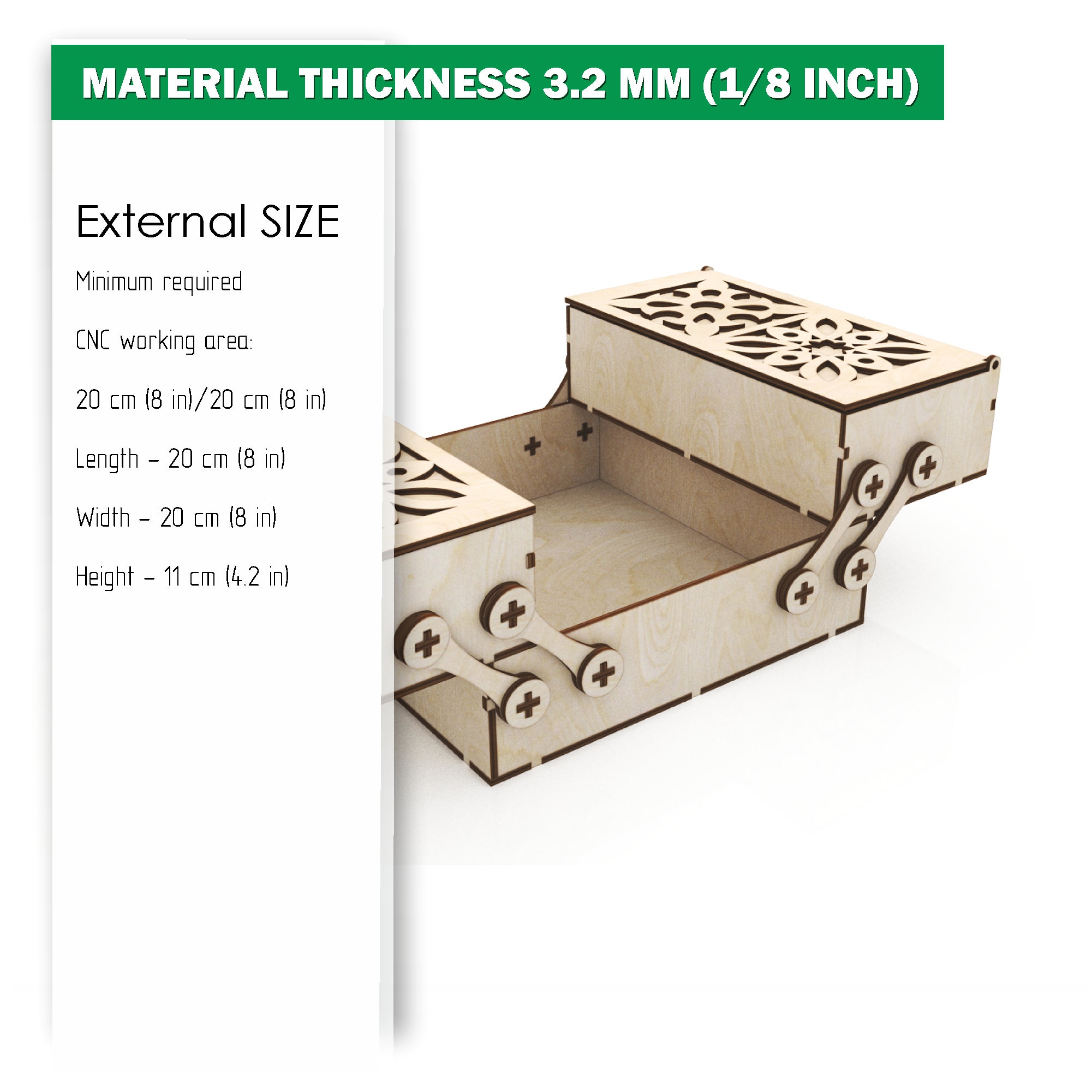 DXF SVG Files for Laser Box With Sliding Drawers Opening - Etsy