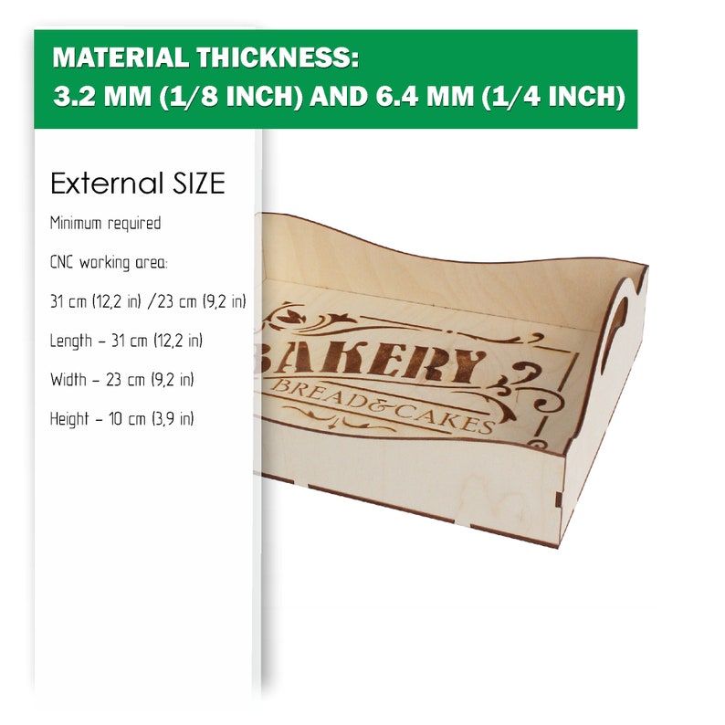 DXF SVG Files for Laser Tray Engraved Sign Bakery Bread - Etsy