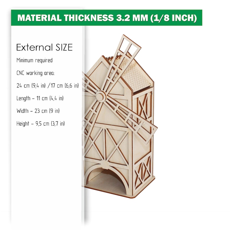 DXF SVG Files for Laser Light-up Wooden Windmill Tea Light - Etsy