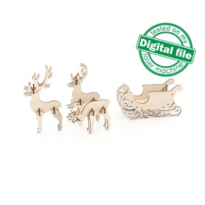 DXF, SVG Files for Laser Sleigh for Decor Inside the House or Outside ...
