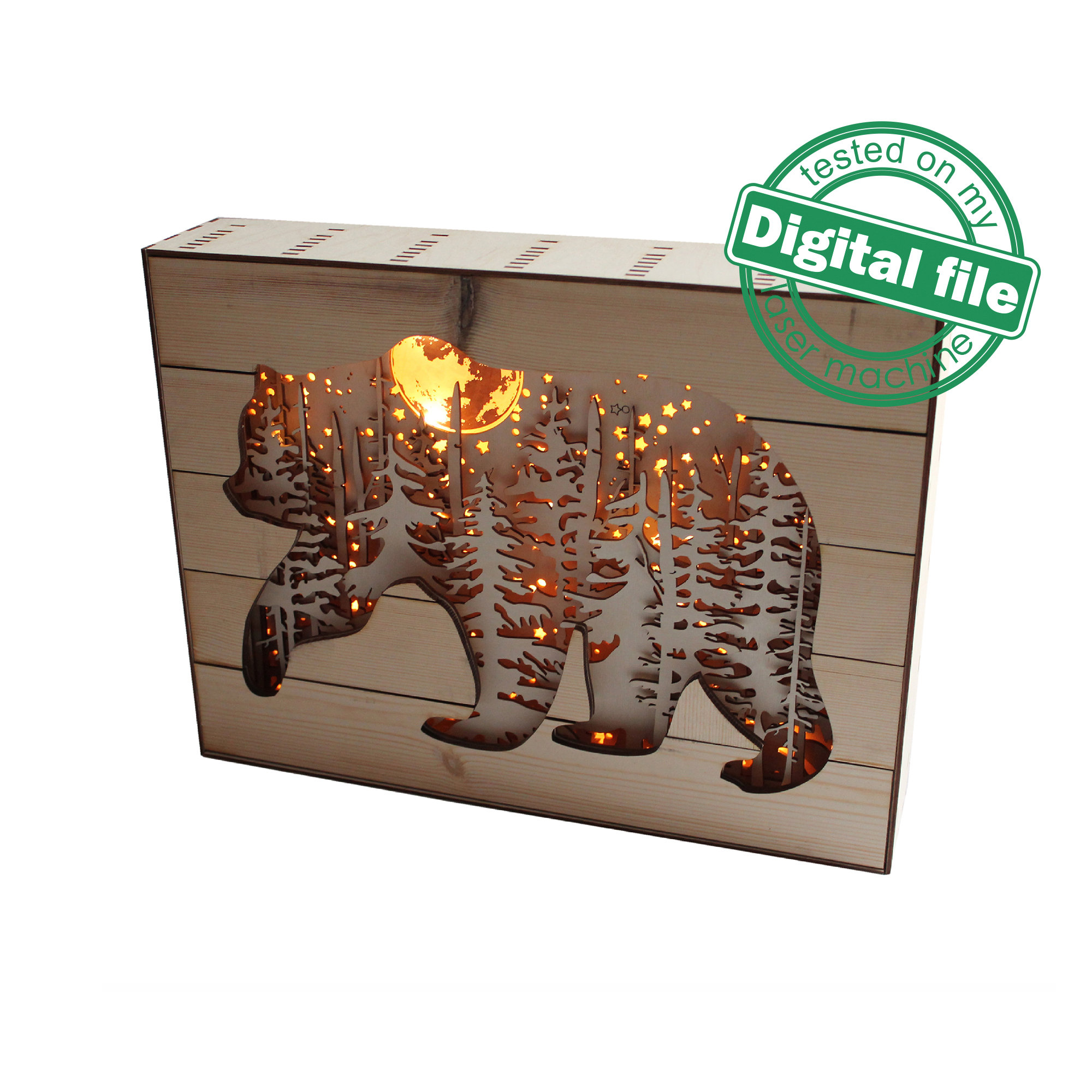 DXF SVG Files for 3D Laser Cut Large Wood Shadow Box - Etsy