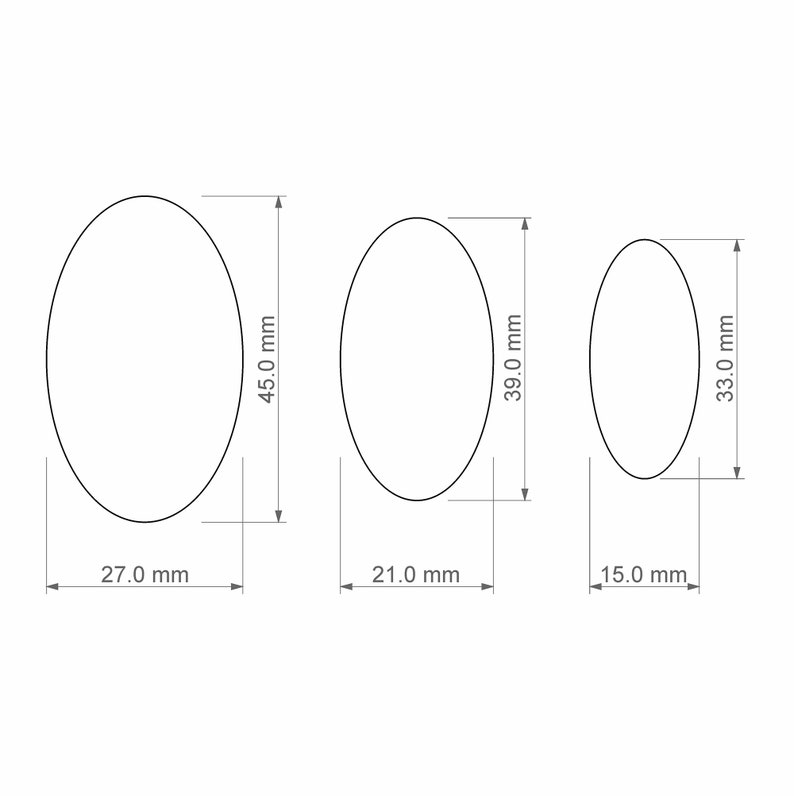 Basic Shapes Oval 3 Sizes Digital STL File for 3D Printing - Etsy