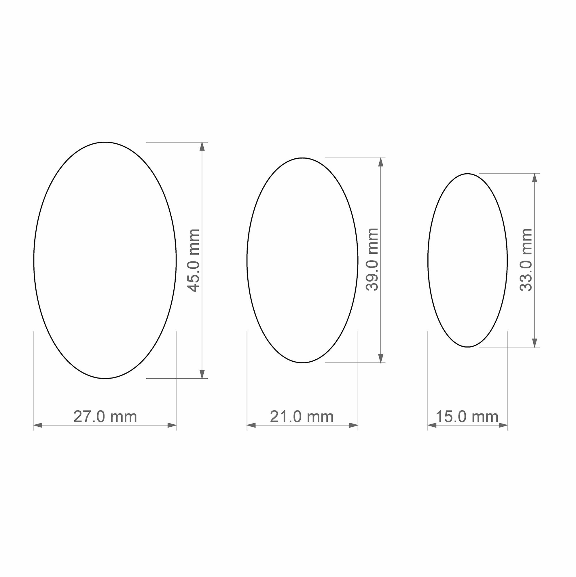 Basic Shapes Oval 3 Sizes Digital STL File for 3D Printing - Etsy