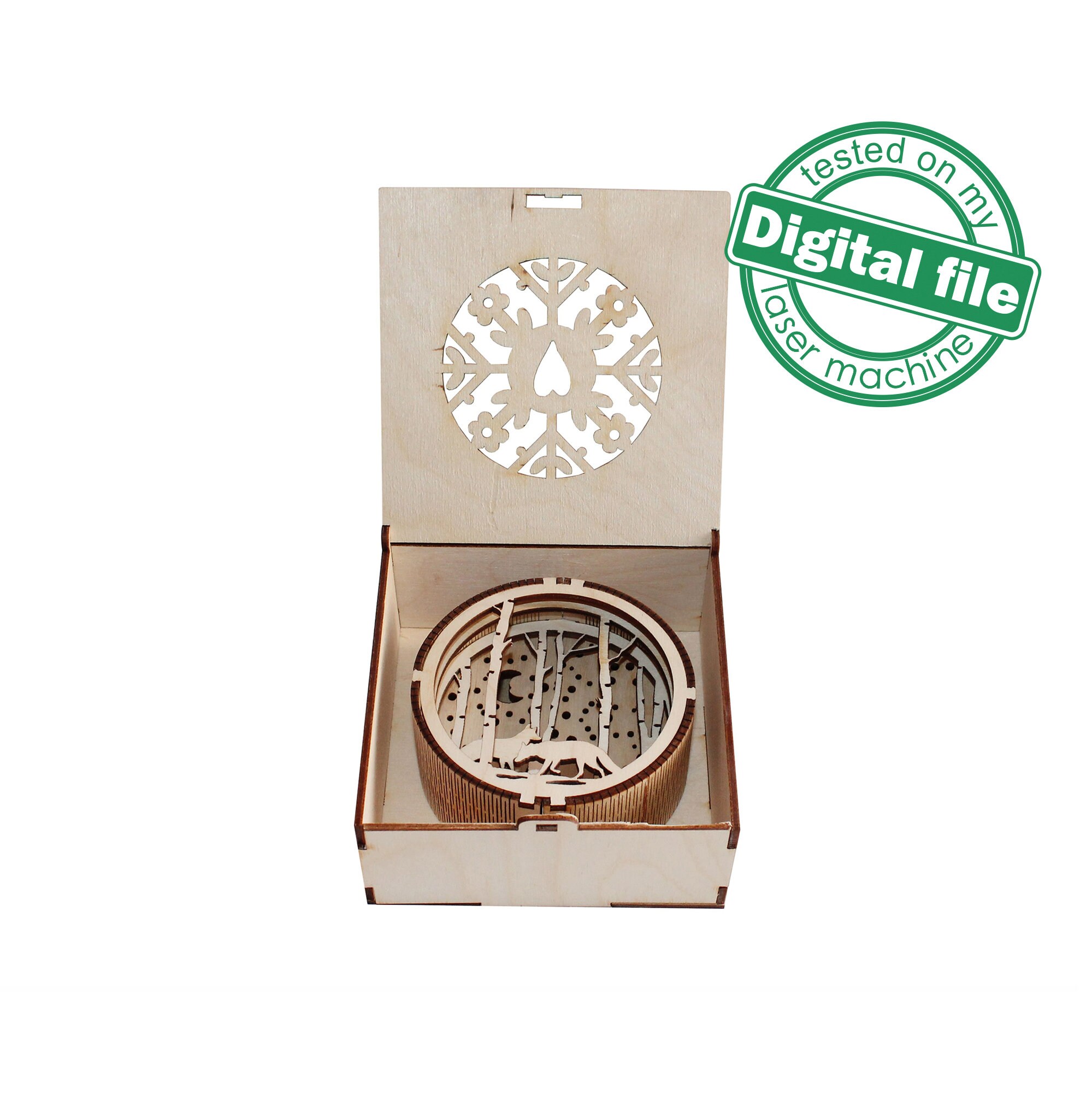 DXF SVG Files for Laser Gift Box and Light-up 3D Christmas - Etsy