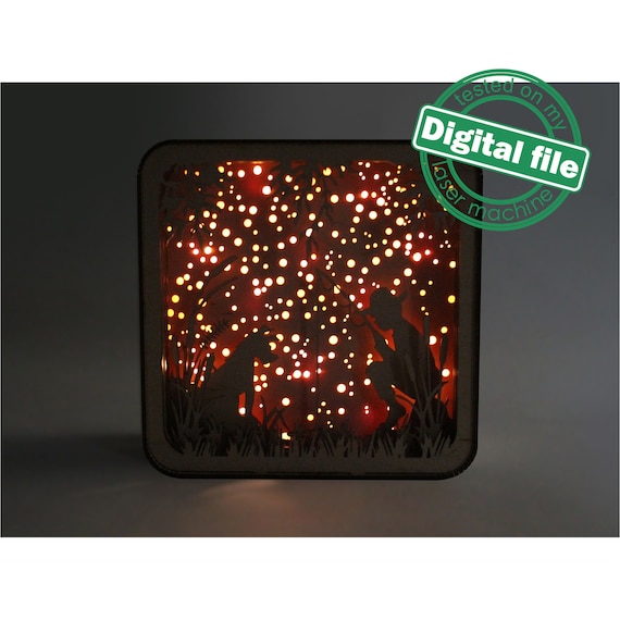 DXF SVG Files for Laser Light Box Little Boy Fishing Nursery - Etsy