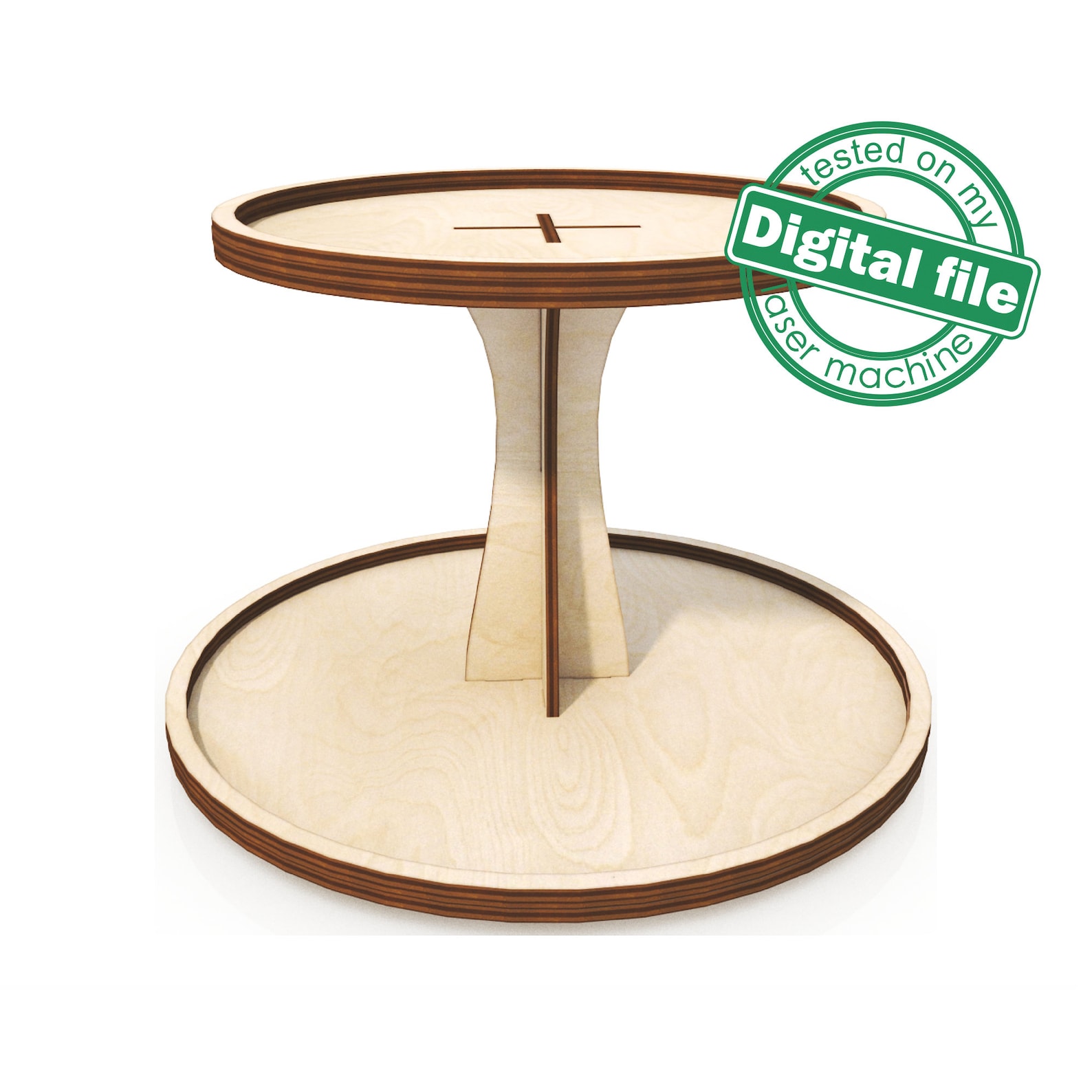 SVG DXF PDF Laser Cut Files Tiered Tray With Two - Etsy