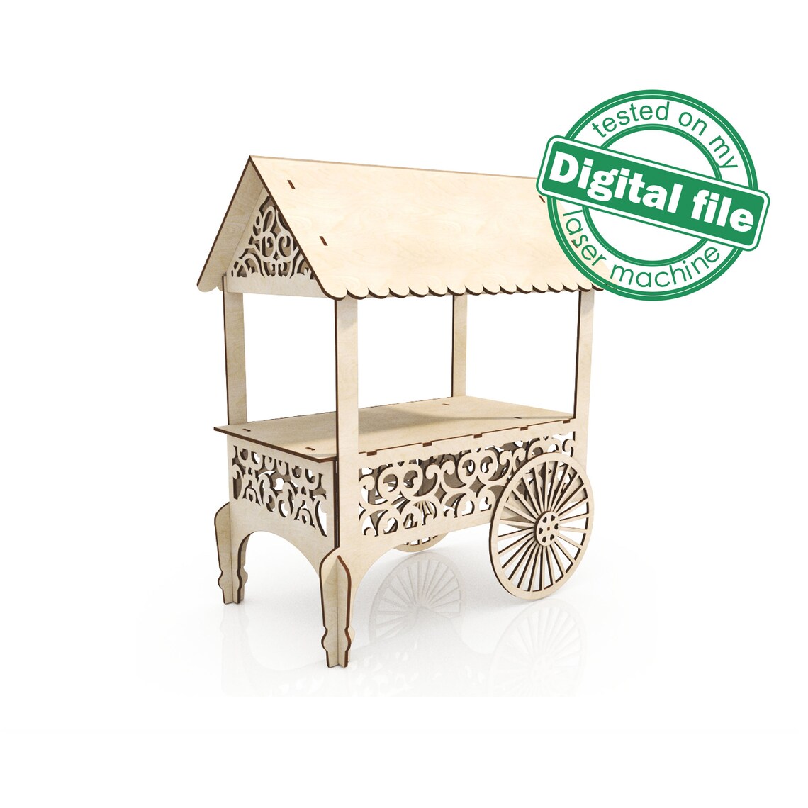 DXF SVG Files for Laser Candy Cart Candy Bar Stand Vector - Etsy