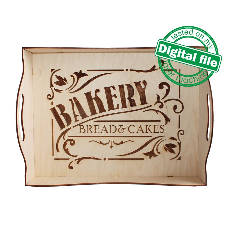 DXF SVG Files for Laser Tray Engraved Sign Bakery Bread - Etsy