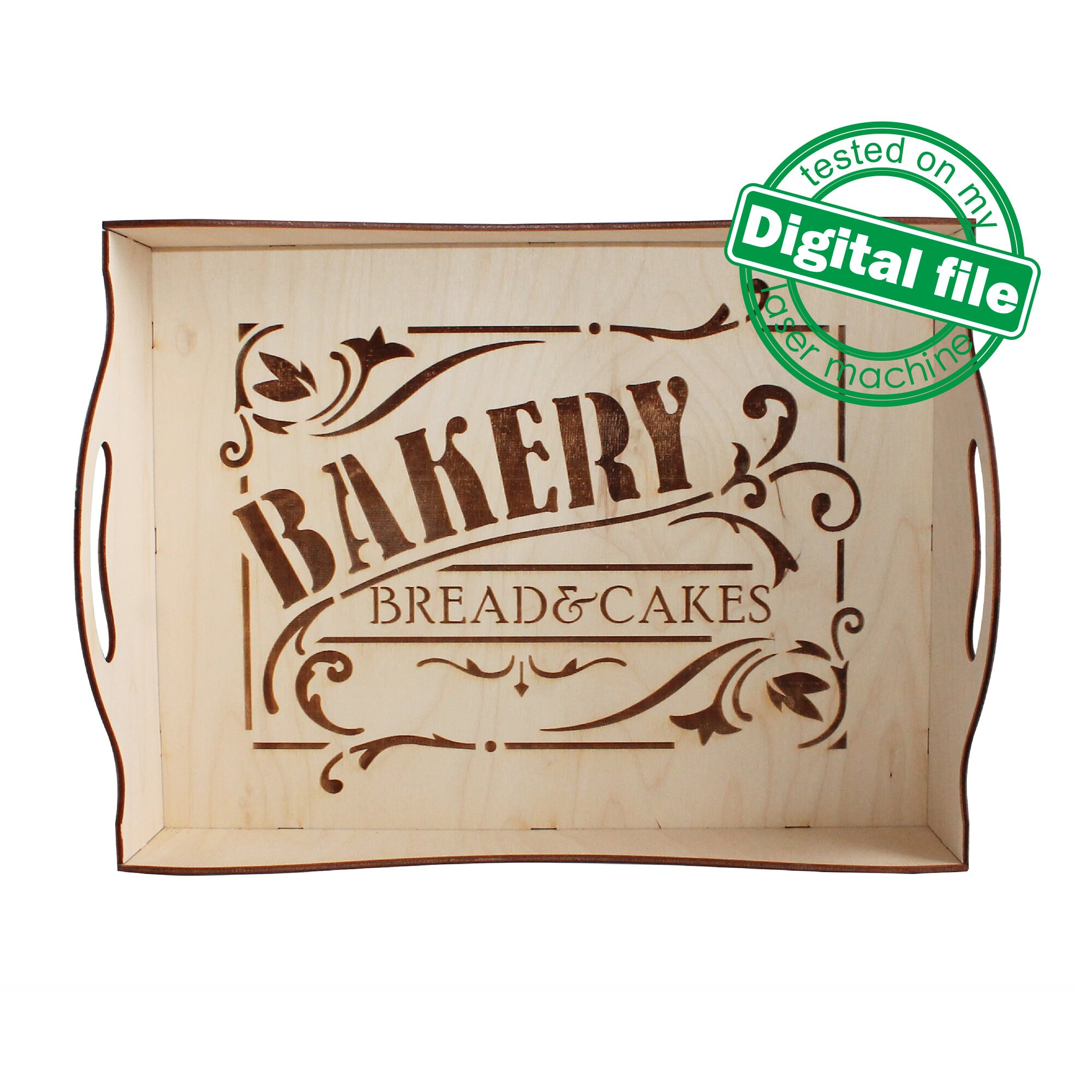 DXF SVG Files for Laser Tray Engraved Sign Bakery Bread - Etsy