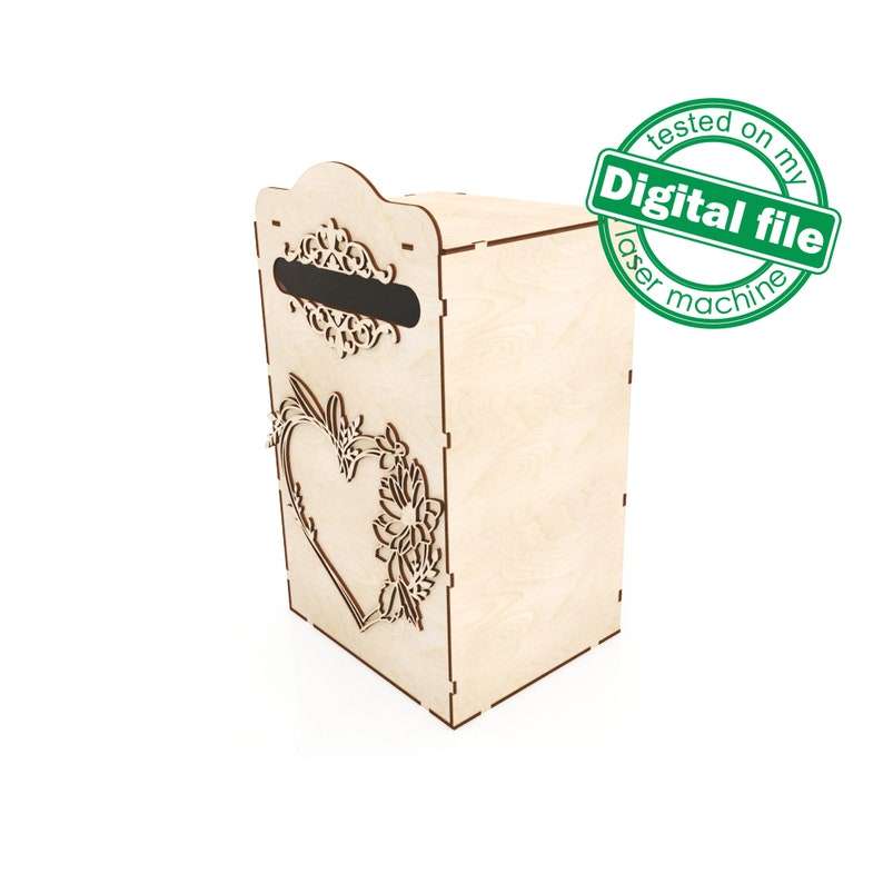DXF SVG Files for Laser Wedding Card Box Money Box - Etsy