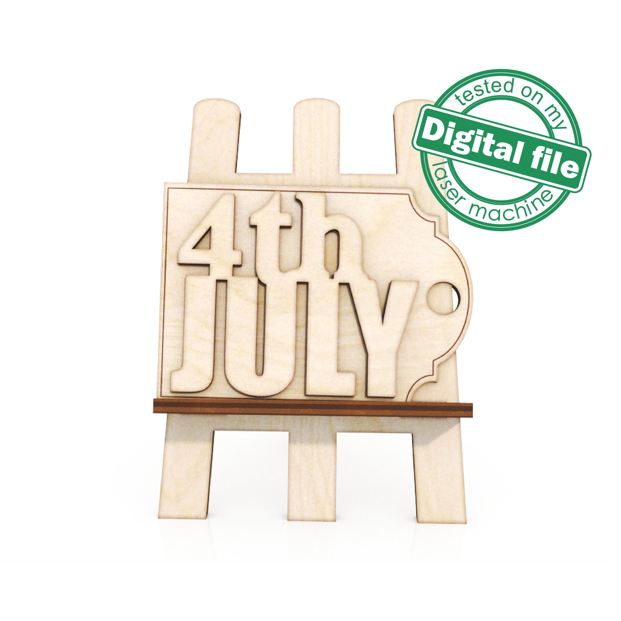 SVG DXF PDF Laser Cut Files Independence Day Tiered Tray - Etsy