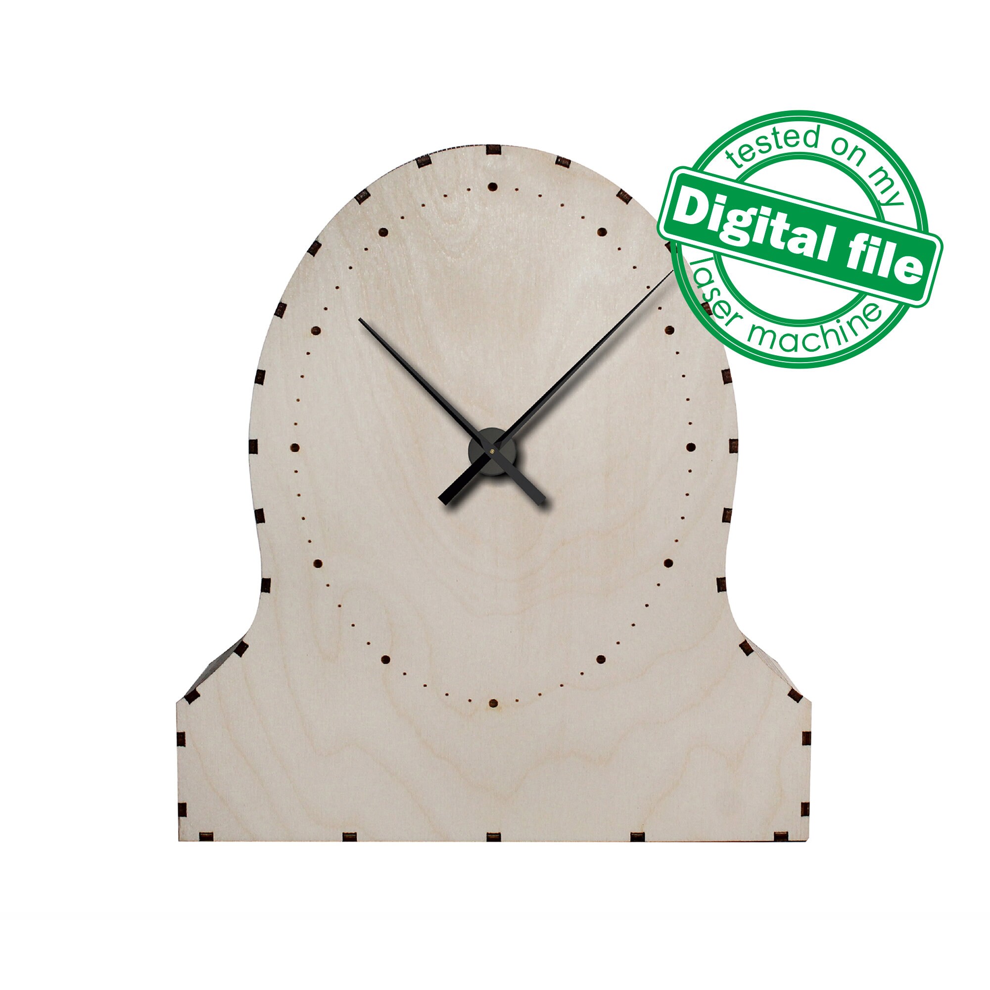 DXF, SVG Files for Laser Unique Modern Mantel Clock, Flexible Plywood ...