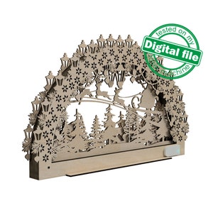 DXF, SVG File for Laser Electrically Illuminated Light Arch ...