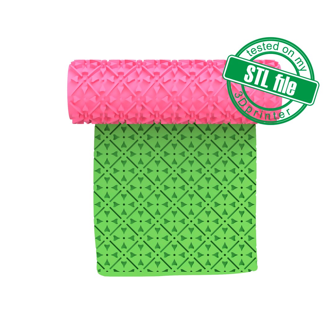 Romantic, Seamless Texture Roller, Digital STL File for 3D Printing ...