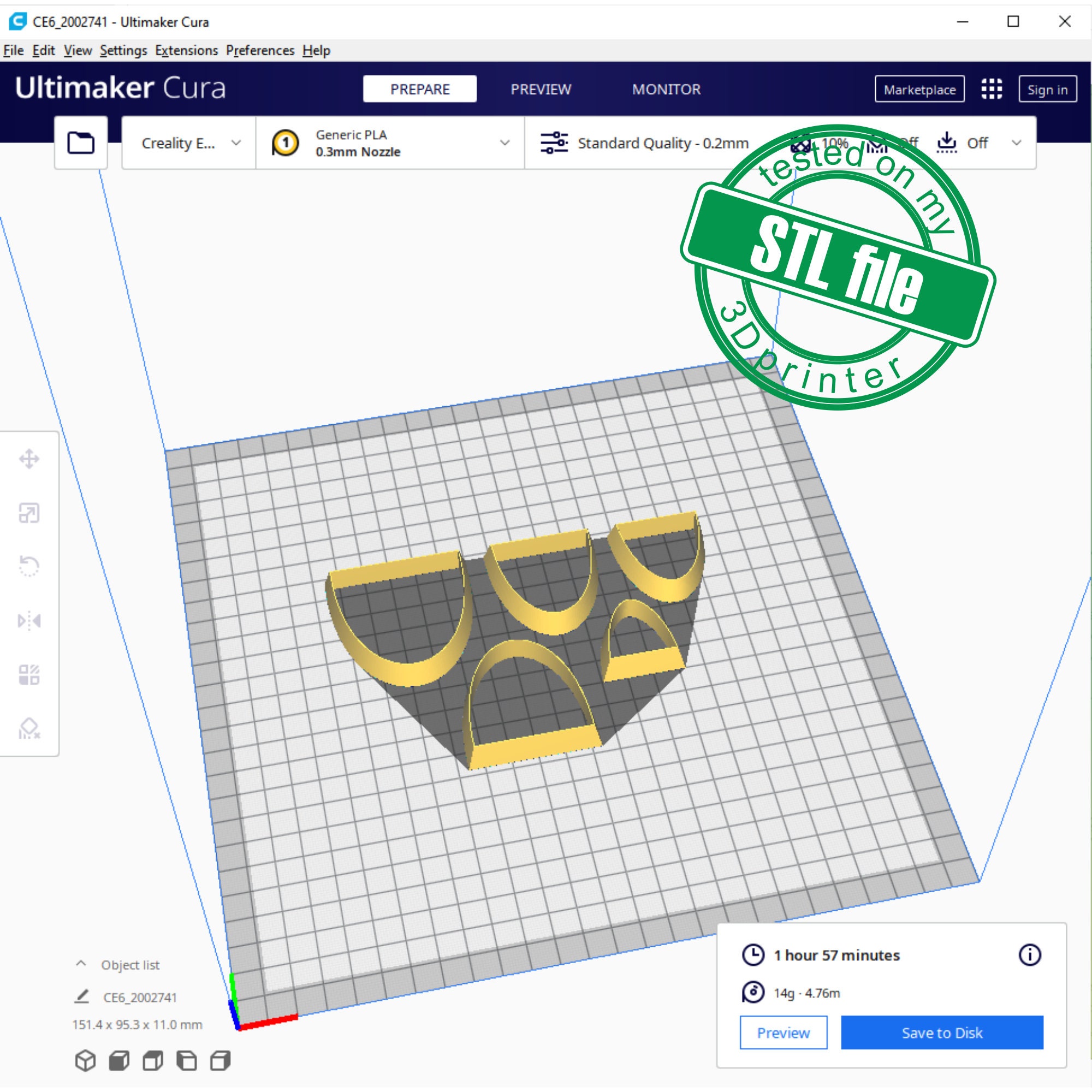 Basic Shapes Half Oval, 5 Sizes, Digital STL File for 3D Printing ...