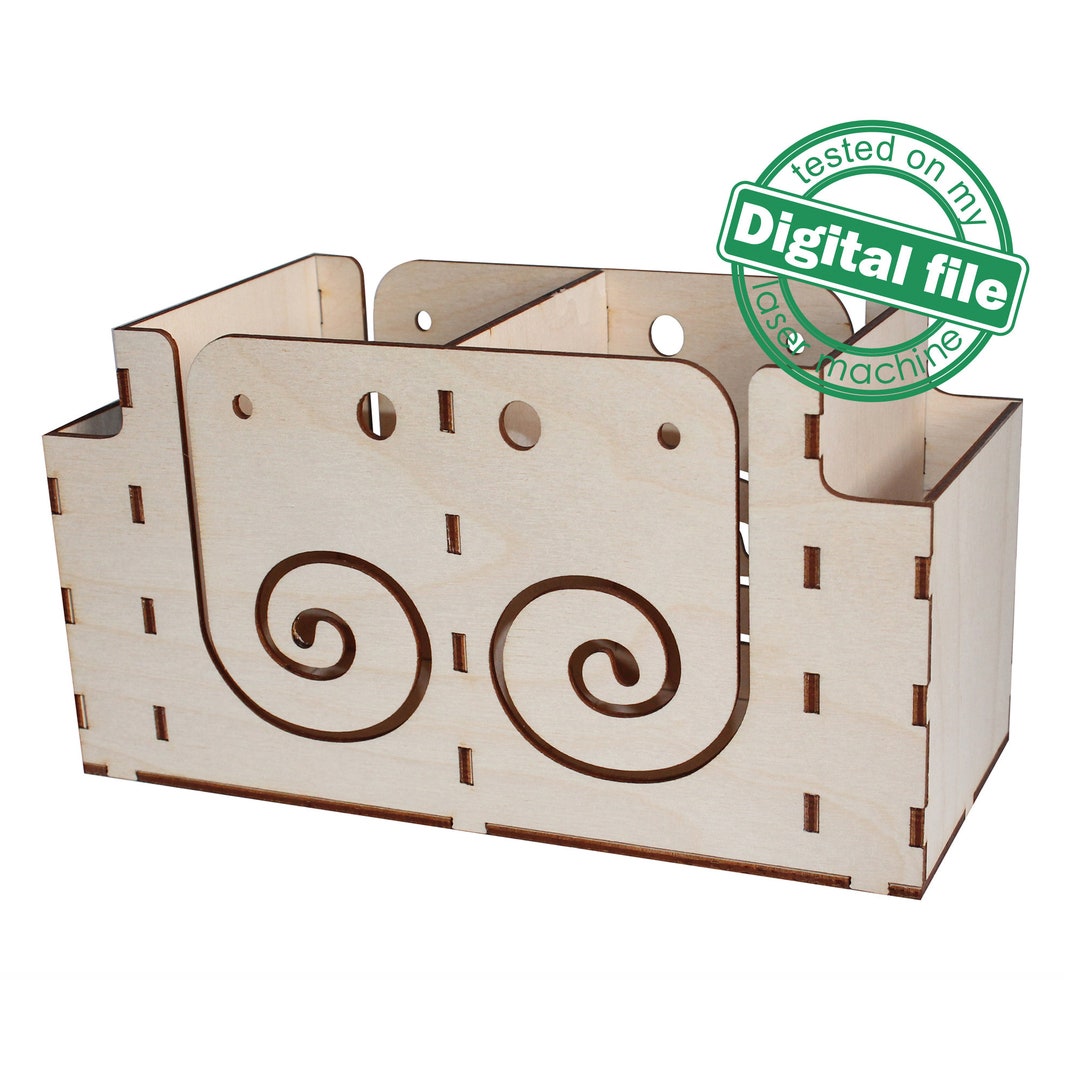 DXF, SVG Files for Laser Yarn Box, Crochet Storage Box, Knitting Yarn ...