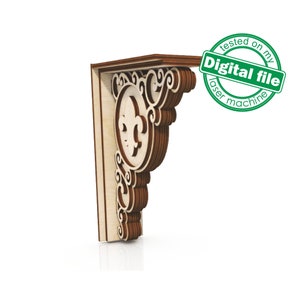 DXF, SVG Files for Laser Decorative Rustic Corbel, Home Decor, Vector ...
