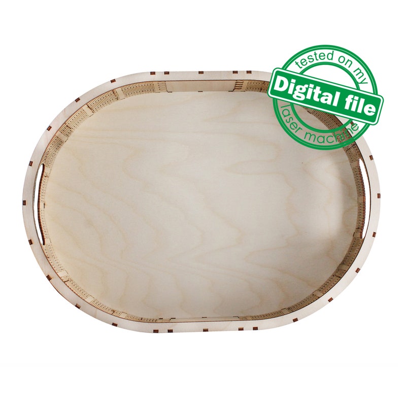 DXF SVG Files for Laser Wooden Oval Tray Flexible Plywood - Etsy