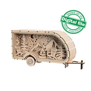 Laser Cut Light Box Travel Trailer: Seasonal Panels SVG DXF (digital ...