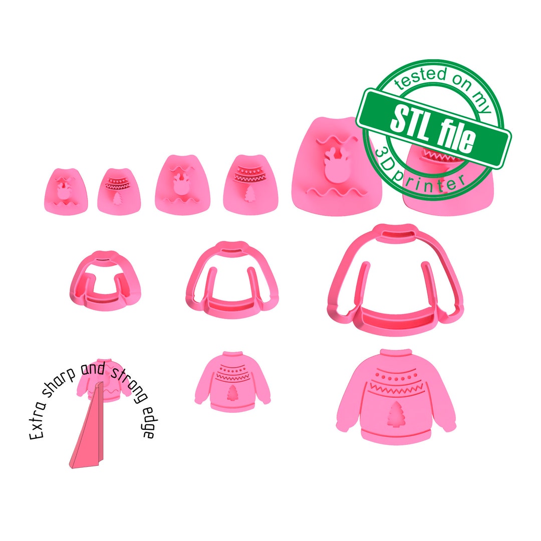 Ugly Sweater, Winter,christmas,new Year, 3 Sizes,digital STL File for ...