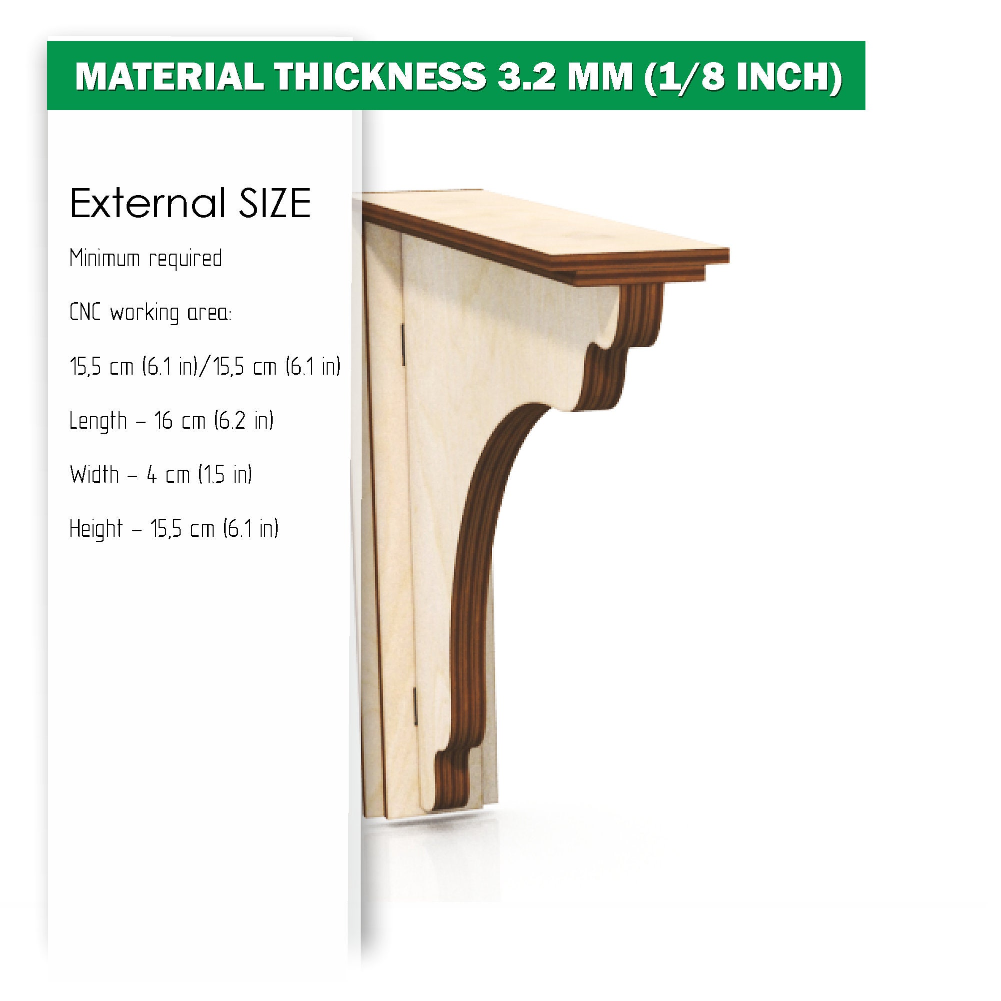 DXF SVG Files for Laser Decorative Rustic Corbel Home Decor - Etsy