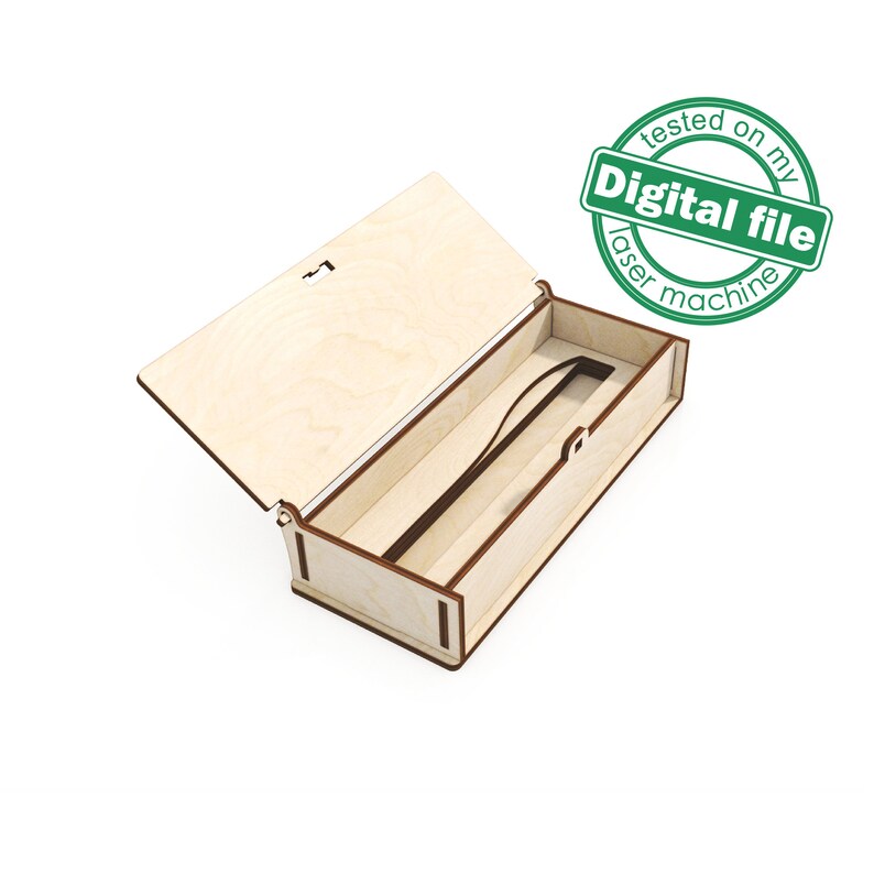 DXF, SVG Files for Laser Wooden Pencil Case, Pen Storage Box, Vector ...