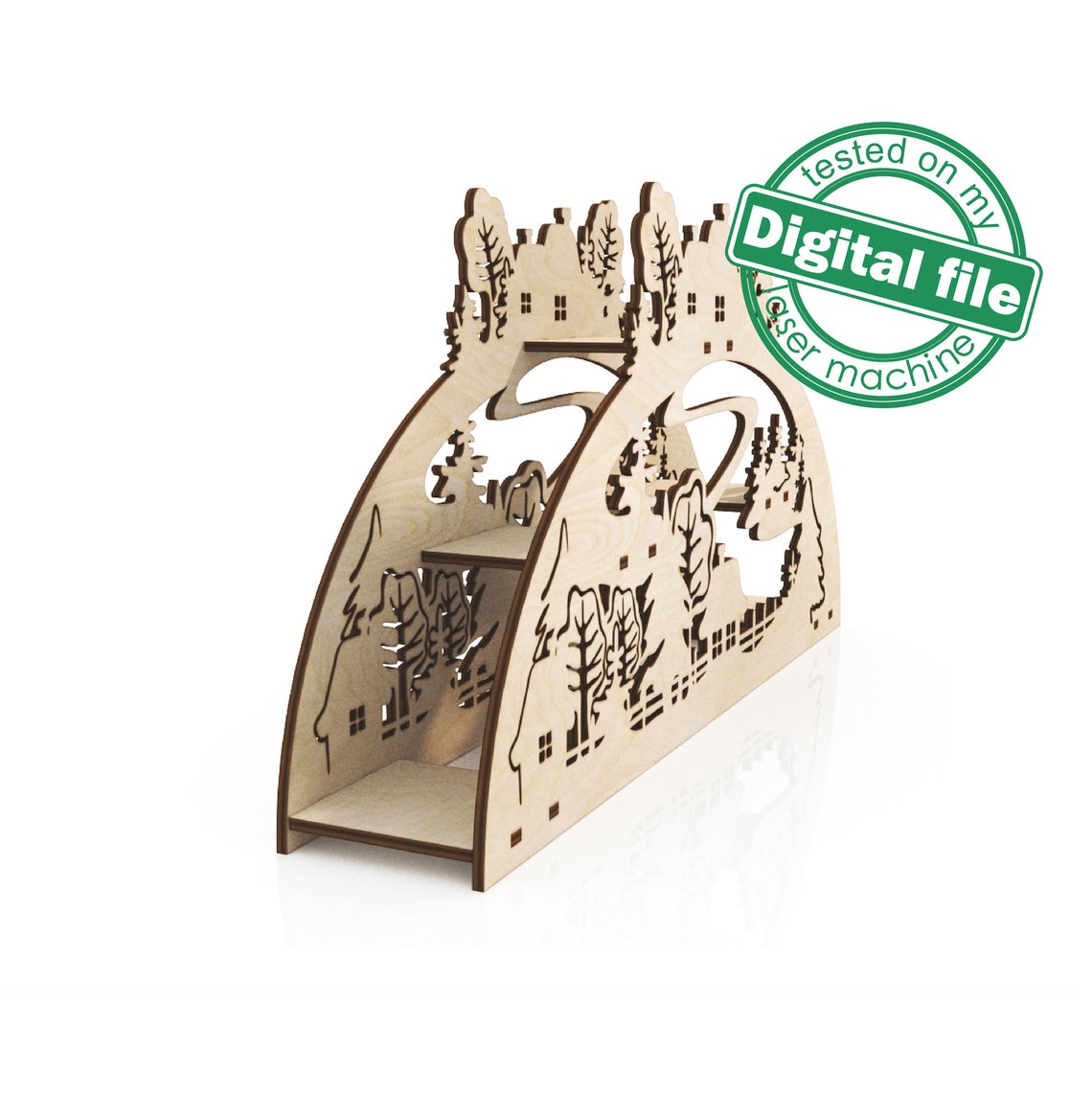 DXF, SVG Files for Laser Tea Candle Holders, Centerpiece, Light-up ...