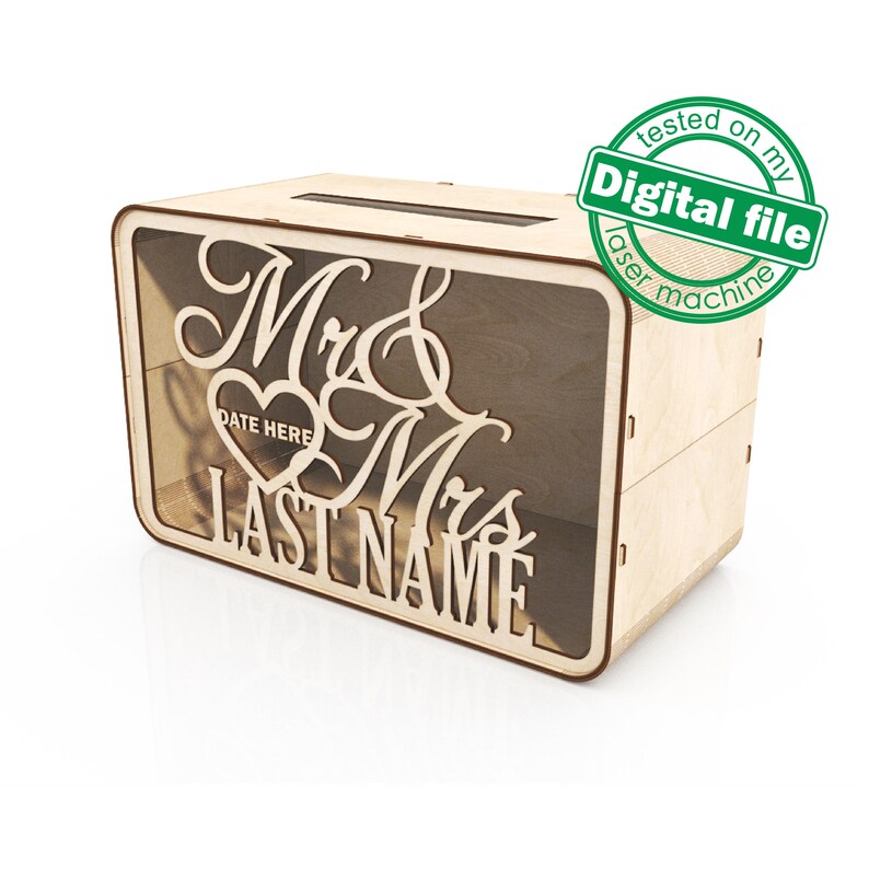 DXF SVG Files for Laser Wedding Card Box Money Box - Etsy Australia