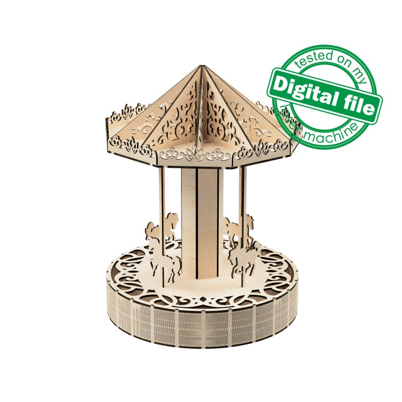 DXF SVG Files for Laser Candy Bar Stand Carousel Paris Candy - Etsy Canada