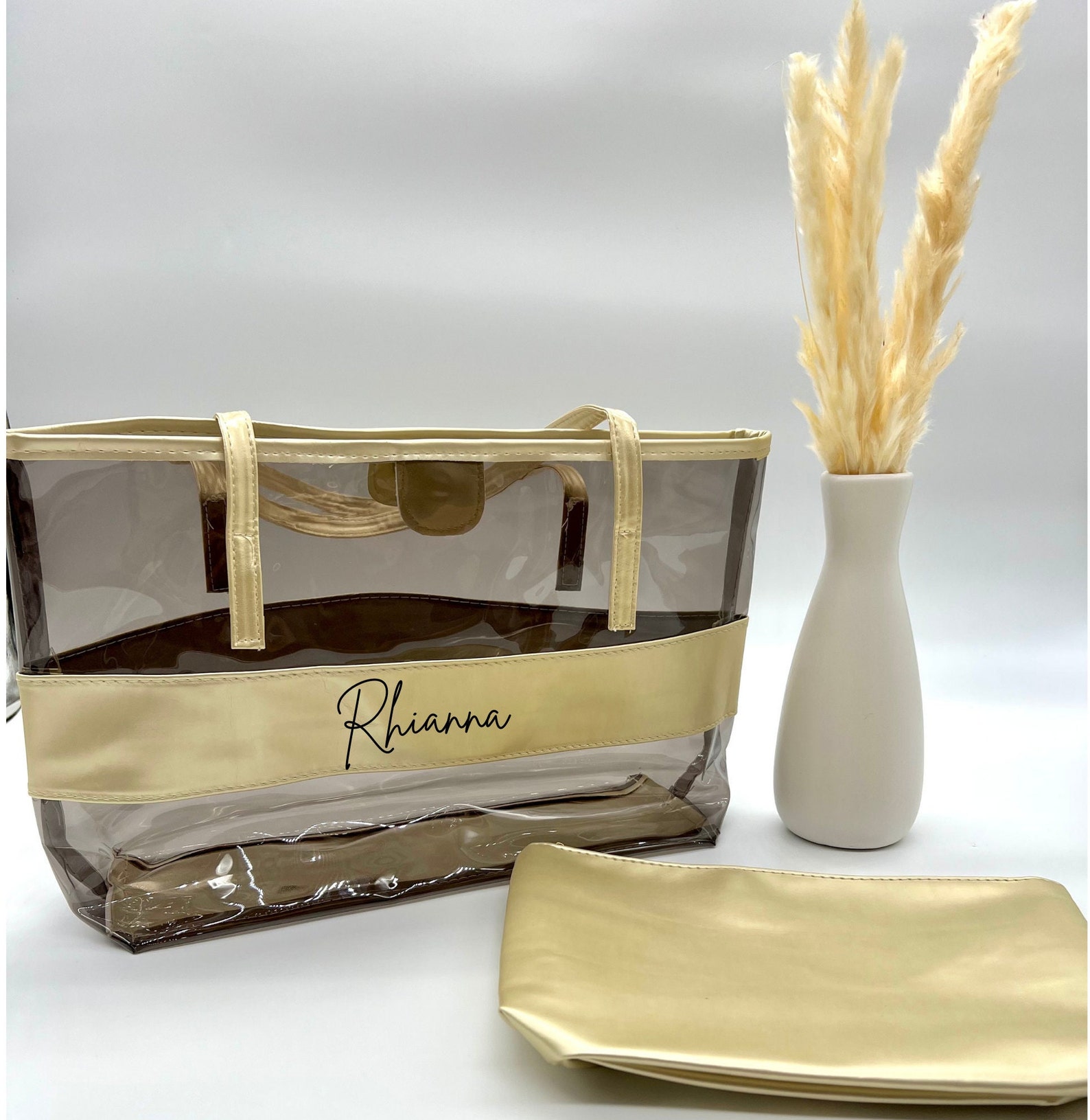 Custom Tote Bag Custom PVC Tote Clear PVC Bag Bridesmaid - Etsy